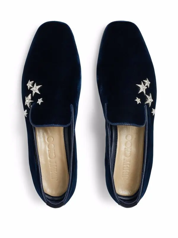 JIMMY CHOO Varsha Velvet Flat Slippers