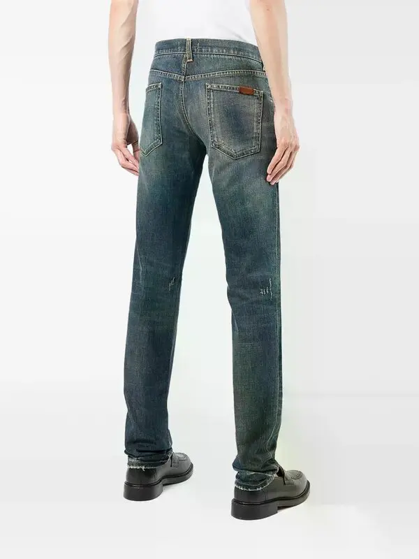 Dolce & Gabbana Distressed Slim-fit Jeans