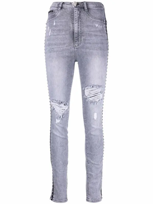 Philipp Plein Crystal-embellished Jeggings