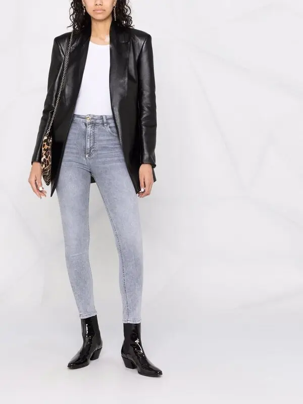 Philipp Plein Skinny Cropped Jeans - Grey