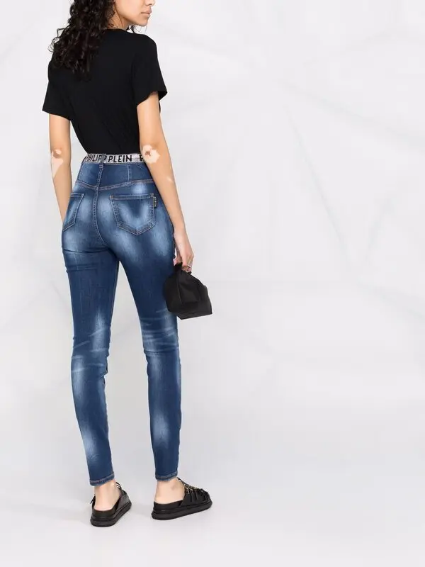 Philipp Plein High-waist Jeggings - Blue