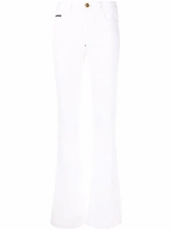 Philipp Plein High-waisted Flared Jeans - White
