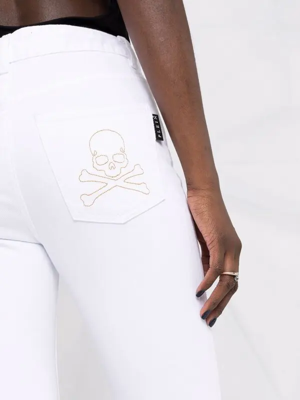 Philipp Plein High-waisted Flared Jeans - White