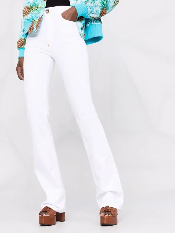 Philipp Plein High-waisted Flared Jeans - White