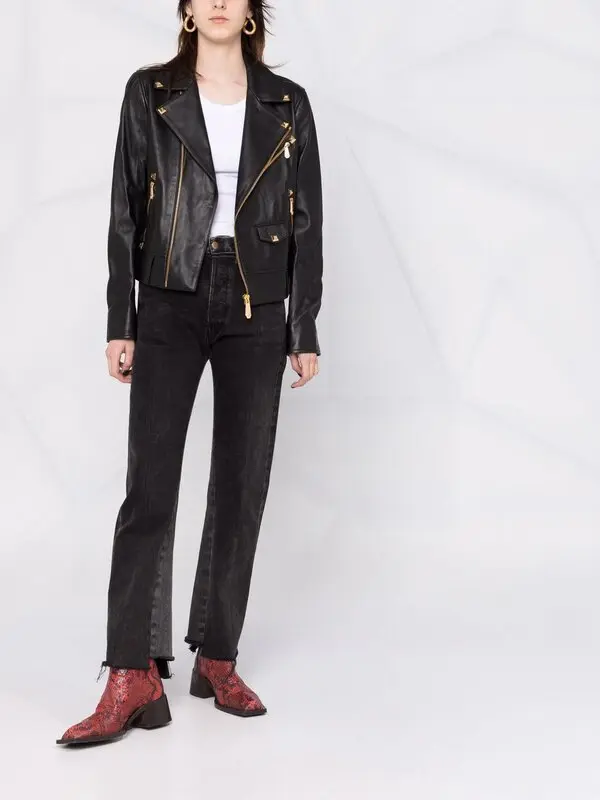 Philipp Plein Studded Biker Jacket - Black