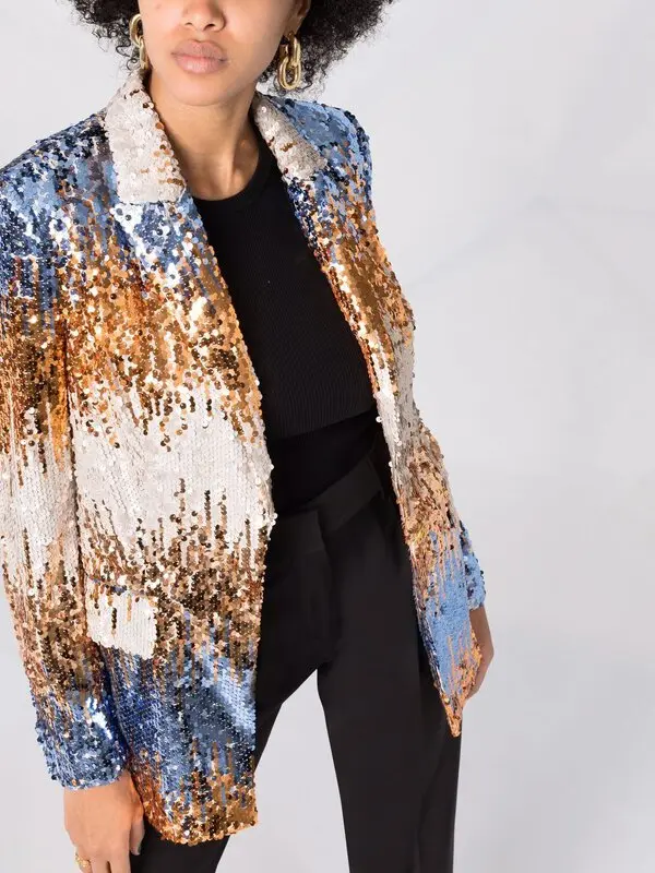 Philipp Plein Sequin Single-breasted Blazer - Black