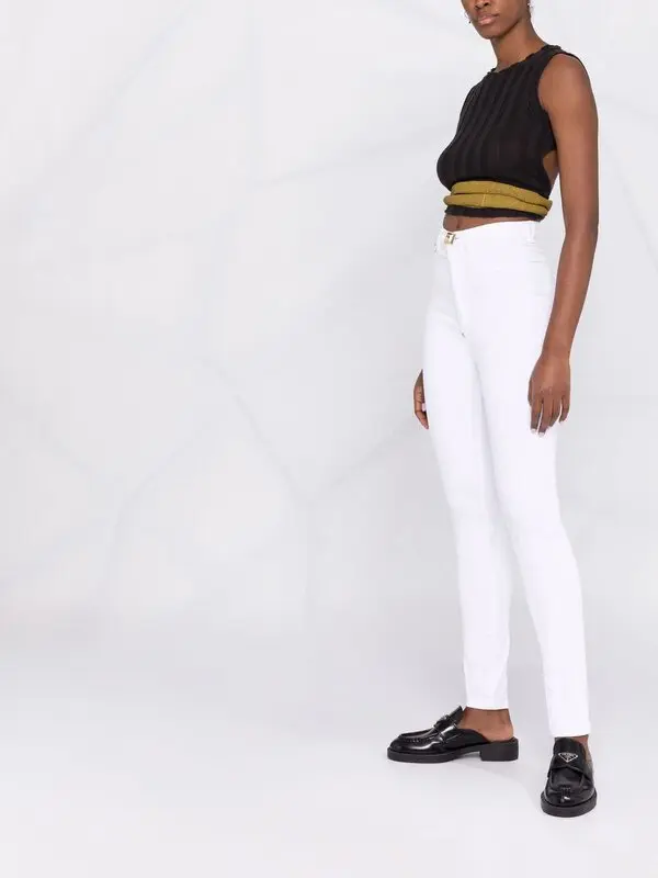 Philipp Plein Super High Waist Jeggings - White