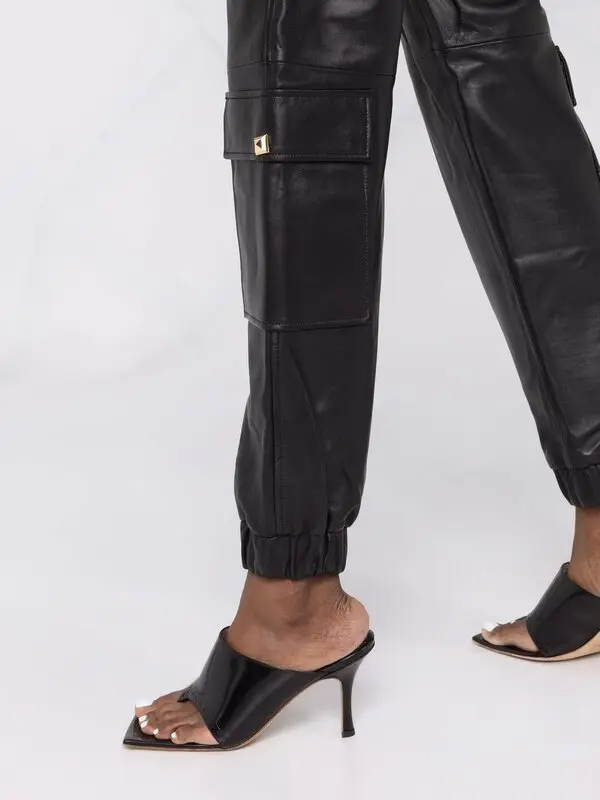 Philipp Plein Leather Jogging Trousers