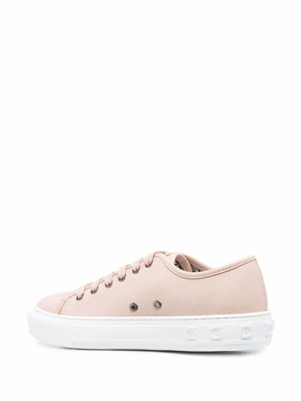FERRAGAMO Logo-embossed Low-top Sneakers - Pink