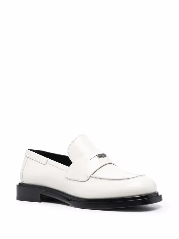 FERRAGAMO Nyx 30 Patent Leather Loafers - White