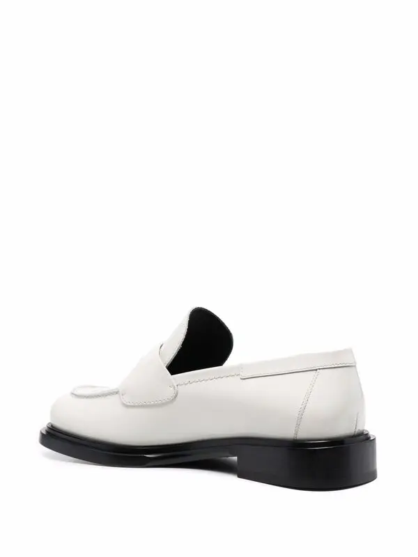 FERRAGAMO Nyx 30 Patent Leather Loafers - White