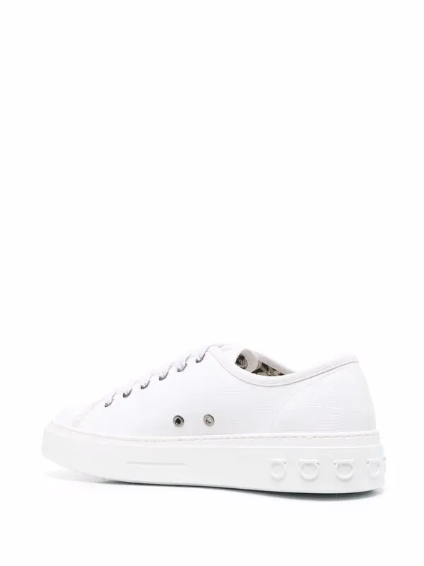 FERRAGAMO Lace-up Low-top Sneakers - White