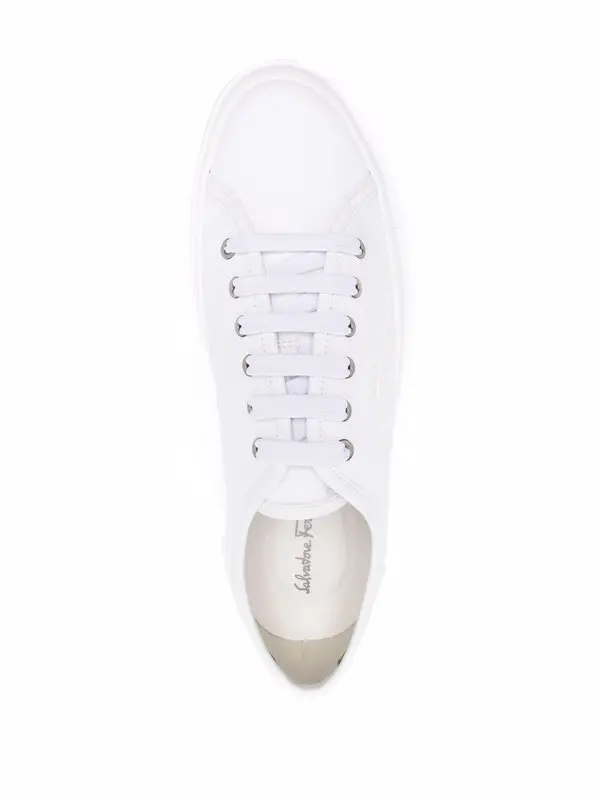 FERRAGAMO Lace-up Low-top Sneakers - White