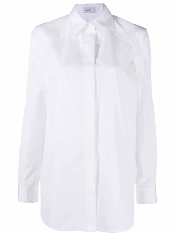 FERRAGAMO Long-sleeve Cotton Shirt