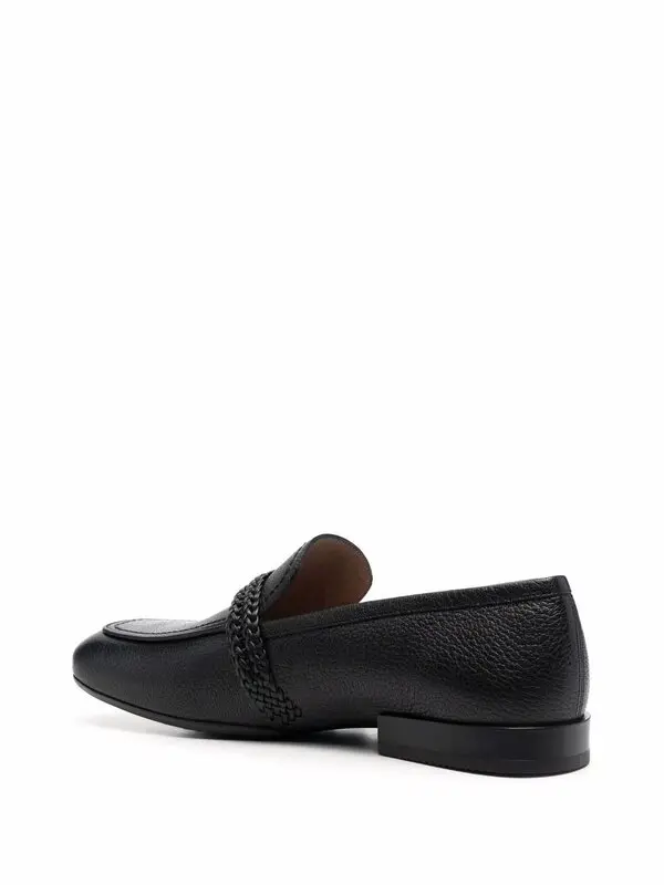 FERRAGAMO Missouri Leather Loafers - Black