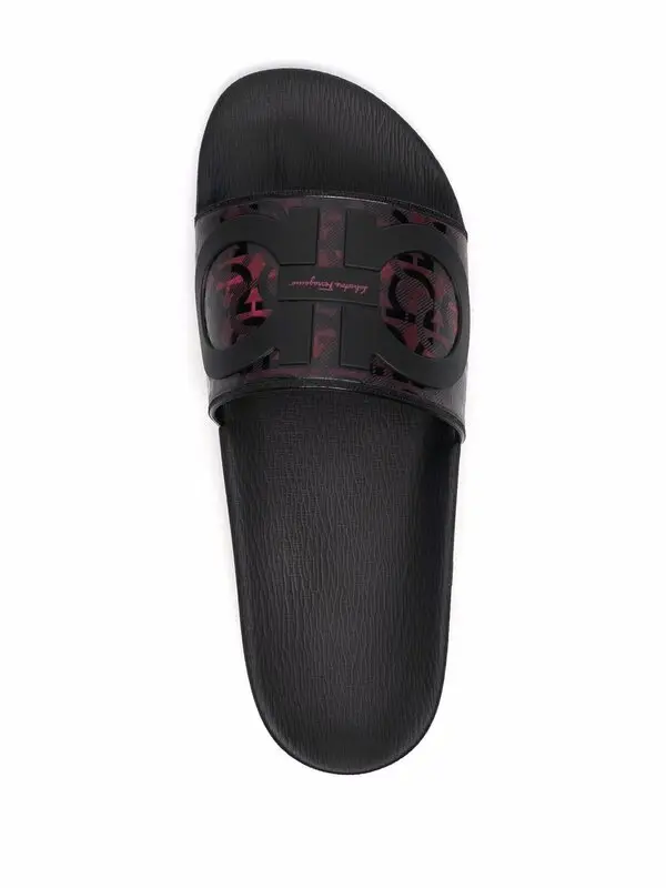 FERRAGAMO Groove Logo-embossed Sliders