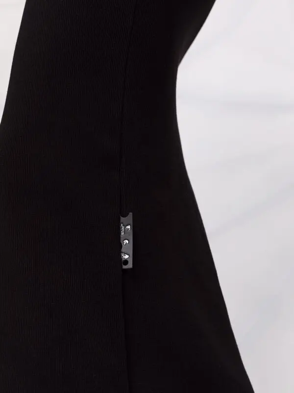 Off-White Cut-out Midi Dress - Black