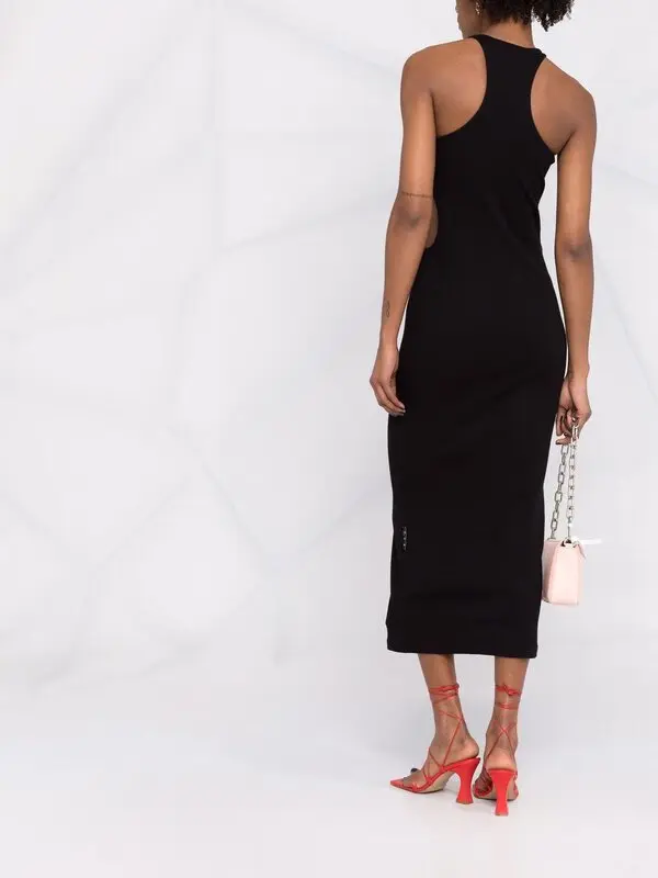 Off-White Cut-out Midi Dress - Black