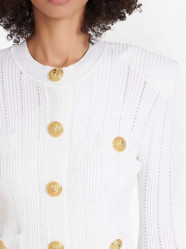 Balmain Fine-knit Button-down Cardigan
