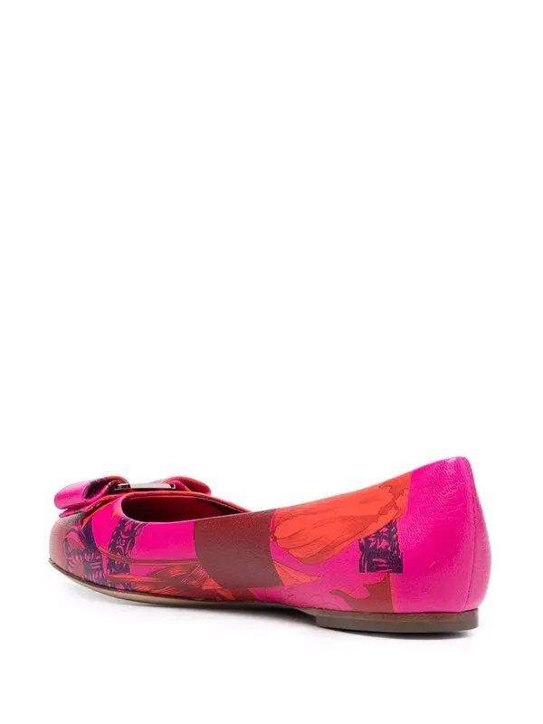 FERRAGAMO Varina Icon Ballerina Shoes - Red