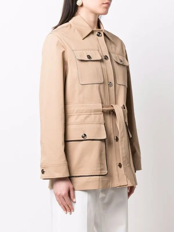 FERRAGAMO Pocket-detail Belted Jacket