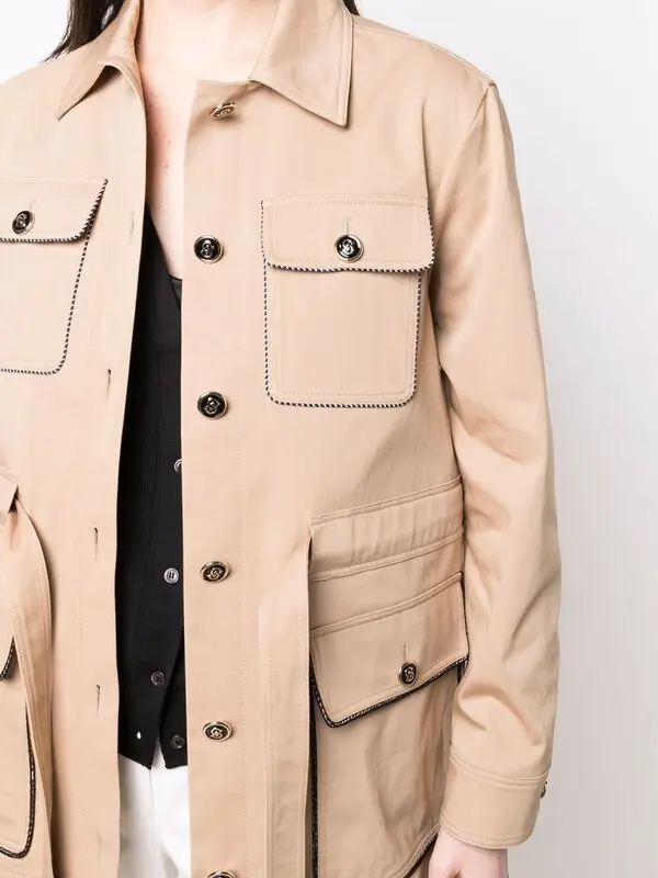 FERRAGAMO Pocket-detail Belted Jacket