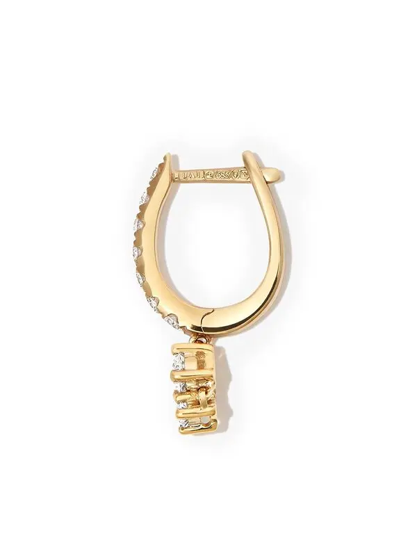 Jacquie Aiche 14kt Yellow Diamond Mini Hoop Earring