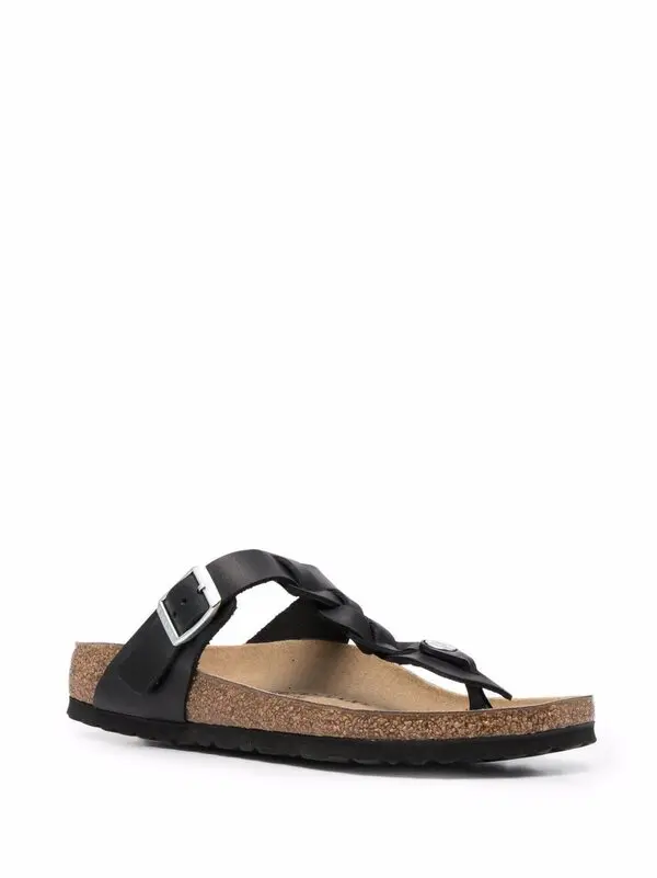 BIRKENSTOCK Gizeh Braided-strap Sandals - Black