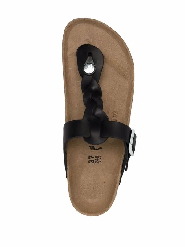 BIRKENSTOCK Gizeh Braided-strap Sandals - Black