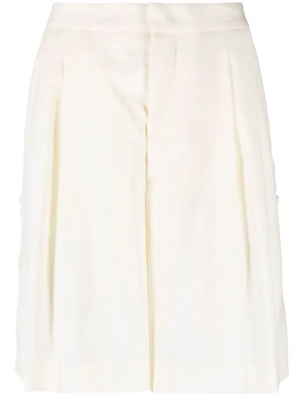 Red Valentino High-waisted Tailored Shorts - Neutrals