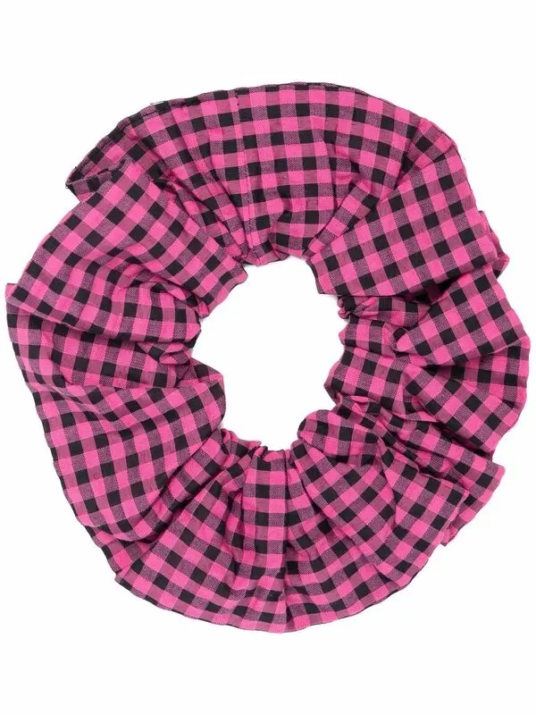GANNI Gingham Check Scrunchie