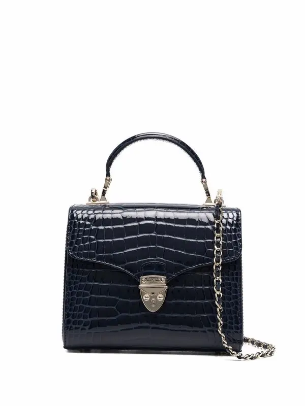 ASPINAL OF LONDON Midi Mayfair Top-handle Bag - Blue