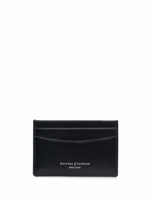 ASPINAL OF LONDON Smooth Leather Cardholder - Black
