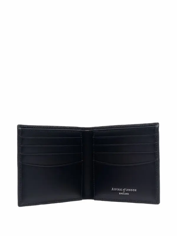 ASPINAL OF LONDON Bi-fold Leather Wallet - Blue