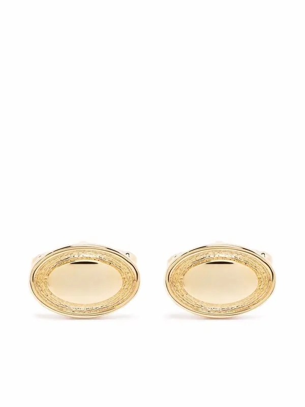 ASPINAL OF LONDON Oval Silver Plated Cufflinks - Gold