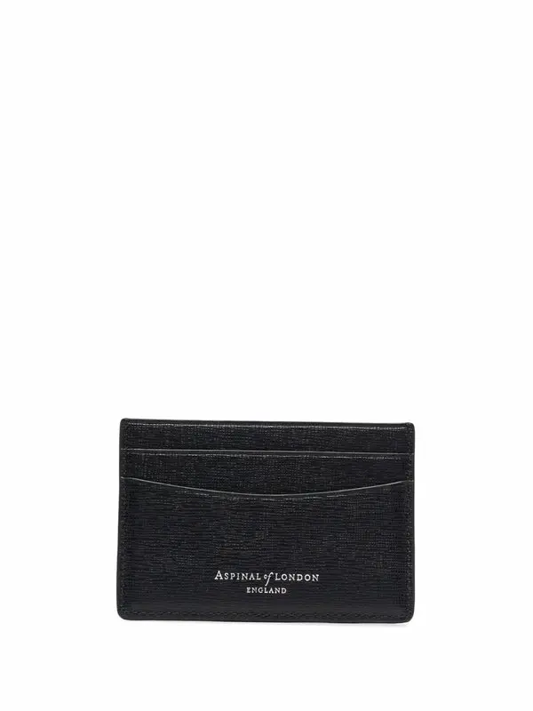 ASPINAL OF LONDON Saffiano Leather Cardholder - Black