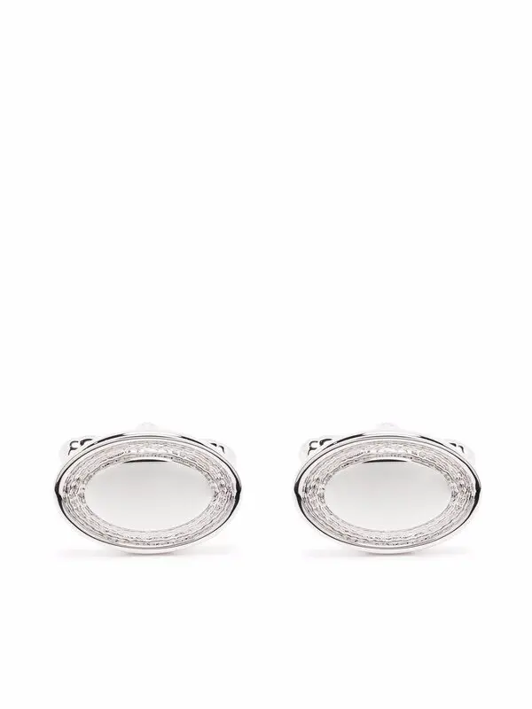 ASPINAL OF LONDON Oval Plated Cufflinks - Silver