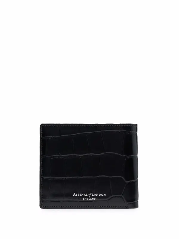 ASPINAL OF LONDON Croc-effect Bi-fold Wallet