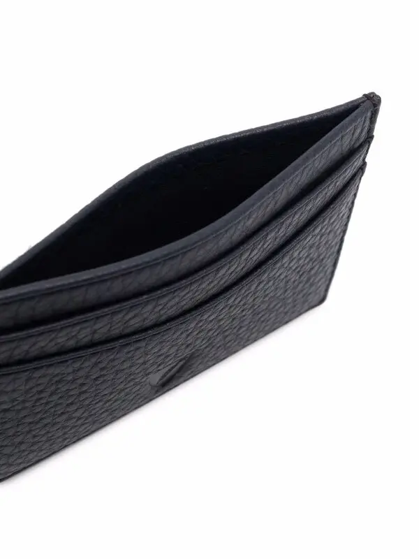 ASPINAL OF LONDON Grain Leather Card Holder - Blue
