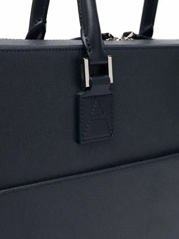 ASPINAL OF LONDON Mount Street Laptop Briefcase - Blue