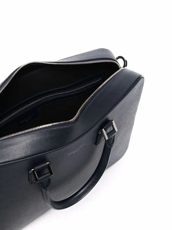 ASPINAL OF LONDON Mount Street Laptop Briefcase - Blue