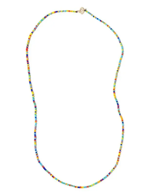 Luis Morais 14kt Yellow Evil Eye Beaded Necklace