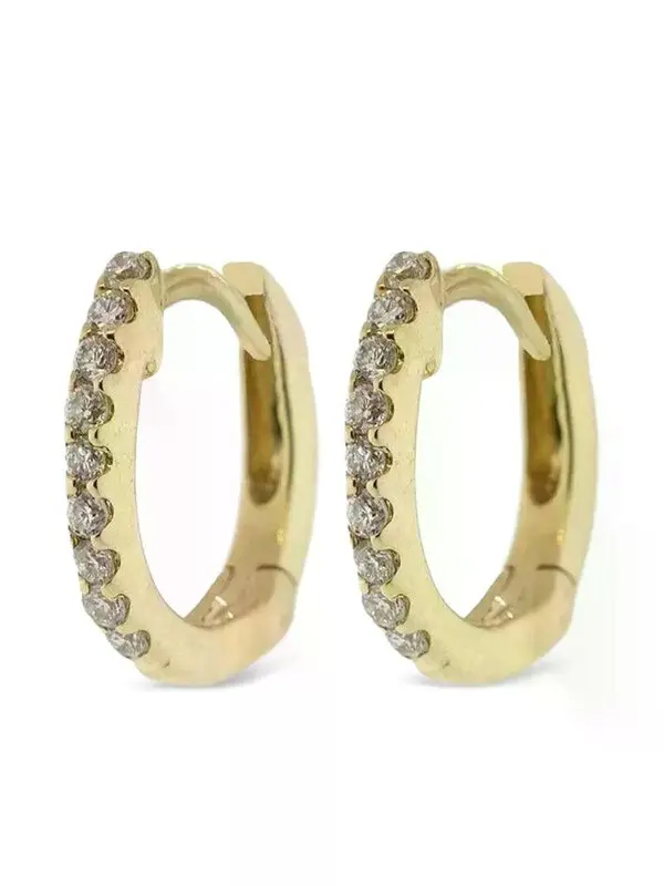 DANA REBECCA DESIGNS 14kt Yellow Diamond Huggie Earrings - Gold