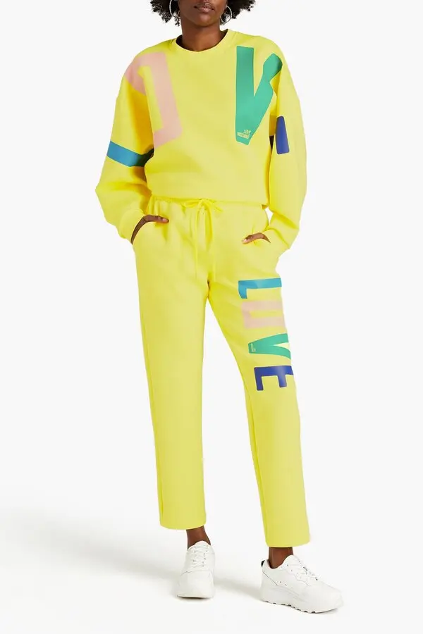 Moschino Printed Scuba Track Pants