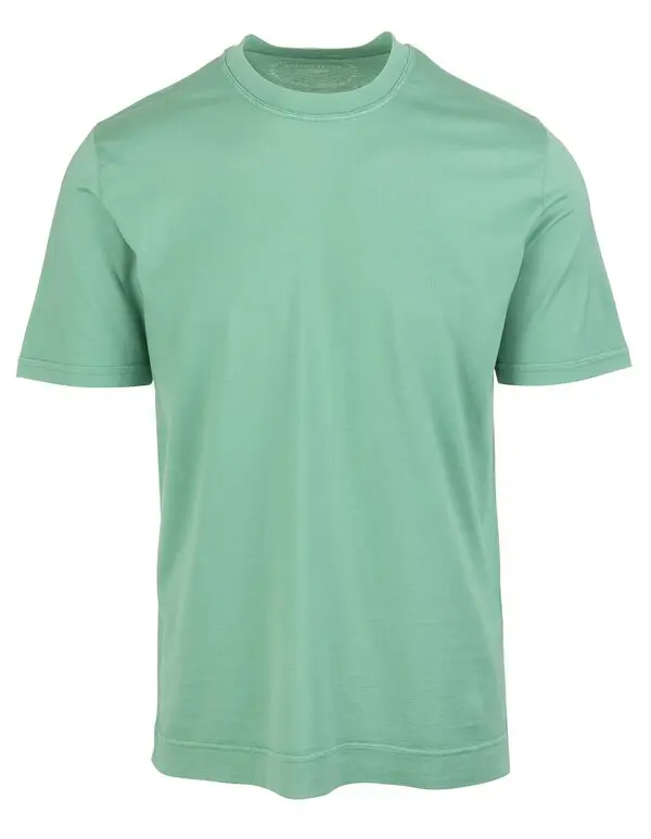 Fedeli Basic T-shirt In Green Organic Cotton