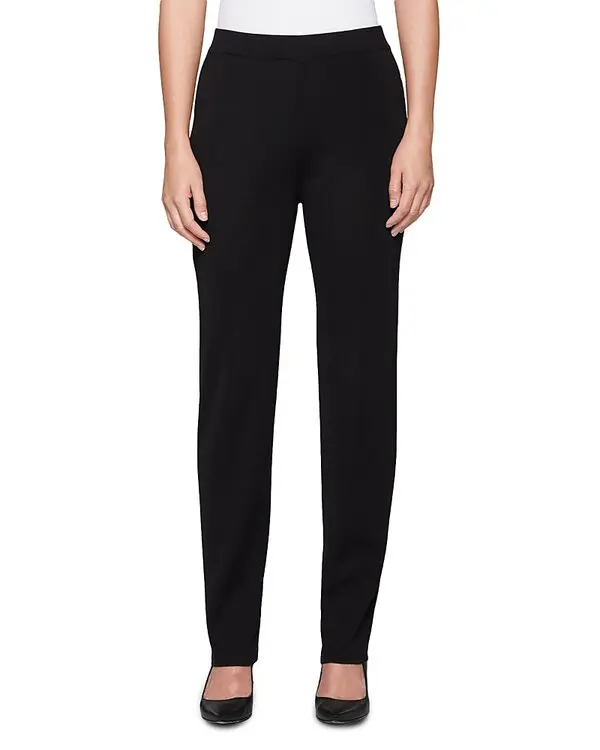 Misook Knit Straight-leg Trousers