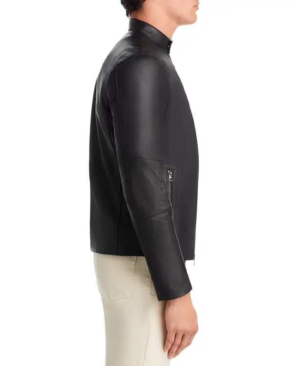 Michael Kors Leather Racer Jacket