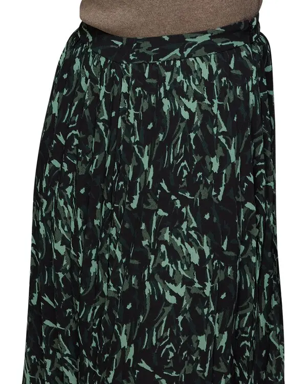 Whistles Abstract Brushstroke Pleated Midi Skirt