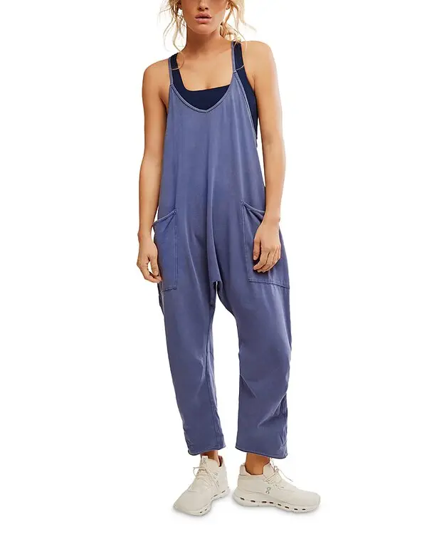Free People Hot Shot Jumpsuit - Blue Indigo