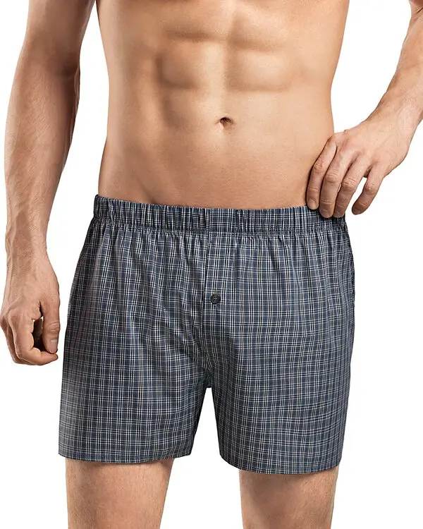 Hanro Fancy Woven Boxers - Gray Check